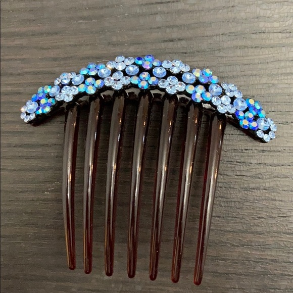 Vintage | Accessories | Vintage Swarovski Crystal Enamel Hair Comb ...